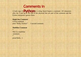 Introduction To Python Programming Concepts PPT