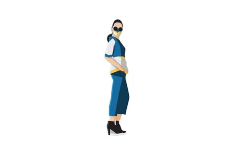 Premium Vector Vector Illustration Of Casual Women Posing With Mask
