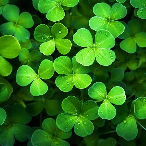 Four Leaf Clover Background Pattern