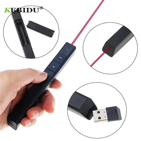KEBIDU Wireless Presenter RF GHz Mini USB Wireless Remote Control Presenter Powerpoint PPT