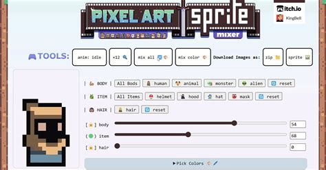 Pixel Art Tool Feedback Generator And Character Customizer Free