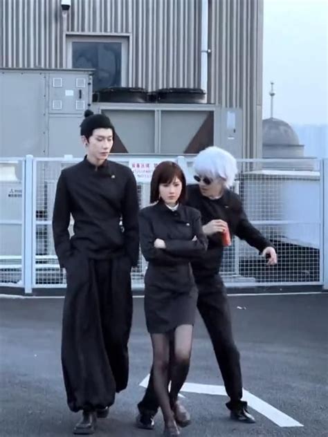 Gojo Geto Shoko Jujutsu Kaisen Cosplay Etiquetas De Colegio Fotos