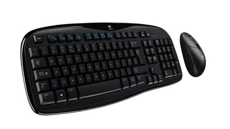 NEW LOGITECH Cordless Wireless Desktop Standard Keyboard Mouse Keys BLK PicClick CA