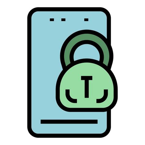 Premium Vector Locked Phone Icon Outline Vector Lock Access Digital Security Color Flat