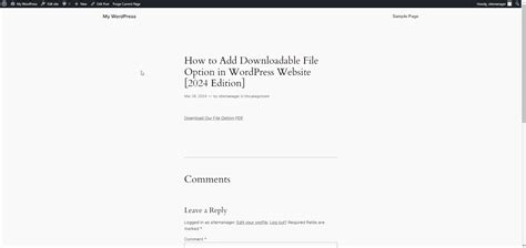 how to add downloadable file option in wordpress website [without plugin]