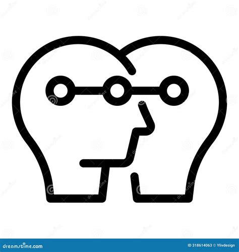 Outline Brainstorming Vector Icon Isolated Black Simple Line Element Illustration From User