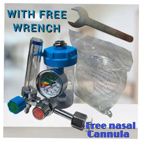 Oxygen Regulator With Nasal Cannula And Free Wrench100 Original
