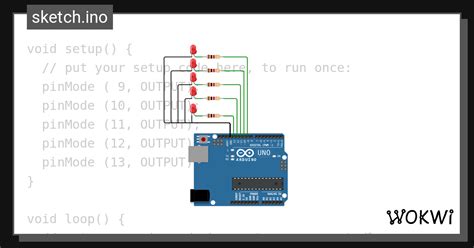 Lauflicht Wokwi Esp32 Stm32 Arduino Simulator