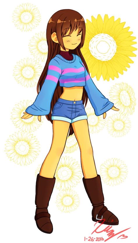 Older Frisk Female Ver By Kama Ta On Deviantart Indie Game Fan Art