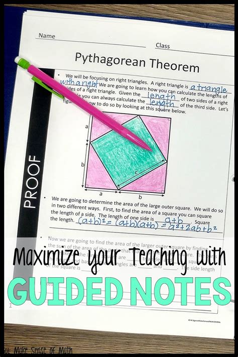 Maximize Your Teaching With Guided Notes Make Sense Of Math