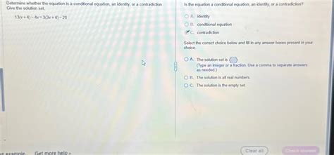 Solved Determine Whether The Equation Is A Conditional Chegg Com