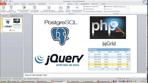 Jqgrid Php Pdo Postgresql Firebug Jquery Youtube