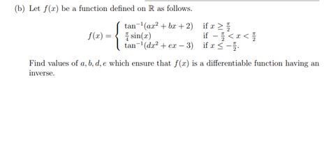Solved B Let F X Be A Function Defined On R As Follows Chegg