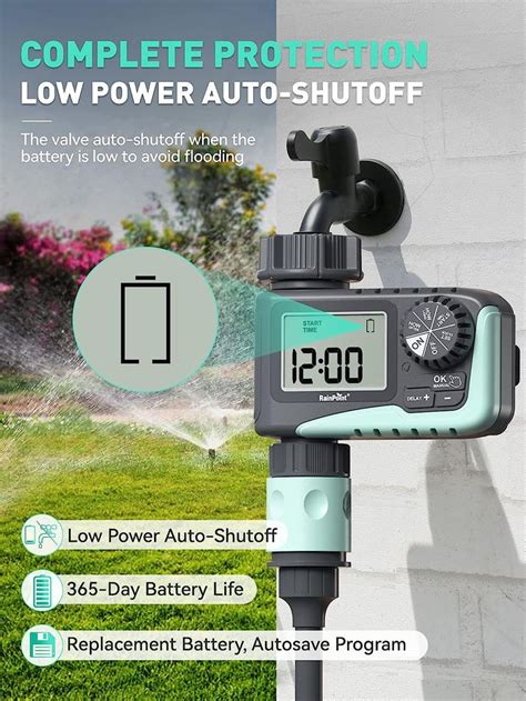 RAINPOINT Sprinkler Timer Programmable Water Timer For Garden Hose Outdoor Soaker Hose Timer