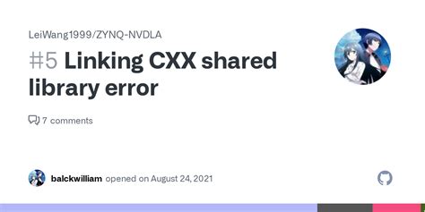 Linking Cxx Shared Library Error · Issue 5 · Leiwang1999zynq Nvdla