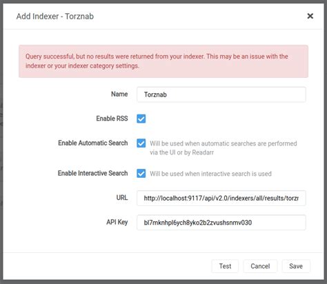 no results were returned from your indexer · issue 644 · readarr