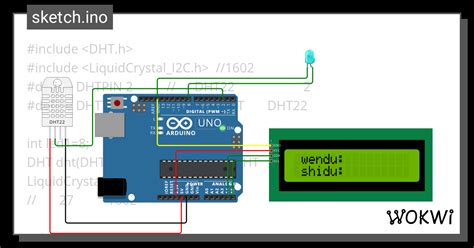 DHT22温湿度传感器 Copy Wokwi ESP32 STM32 Arduino Simulator
