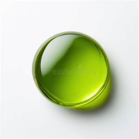 Green Glass Sphere On Light Surface Stock Illustration Illustration