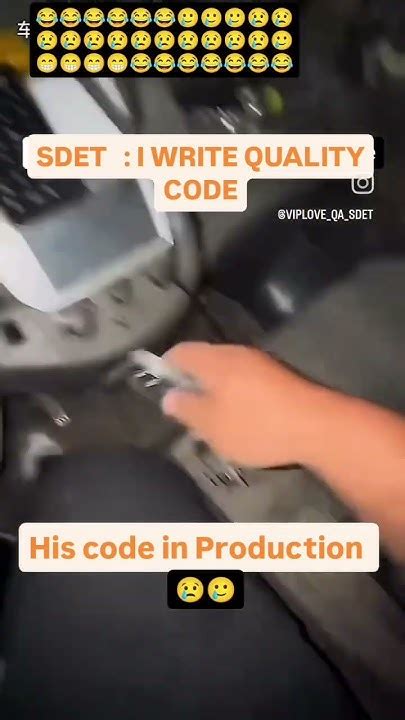 i write clean code said sdet dev 😁 also their code in prod sdet dev