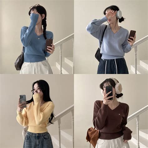 기프티박스 요즘 대세는 레이어드 두가지 상의를 믹스 매치 한듯 포인트로 툭 입어주기 좋은 레이어드상의 모음 Zip📁