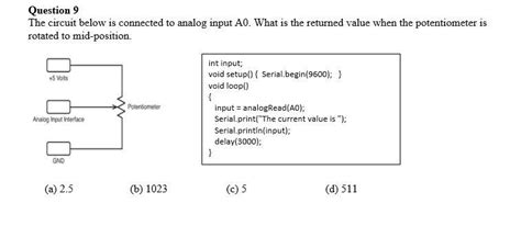 Solved Question The Circuit Below Is Connected To Analog Chegg Com