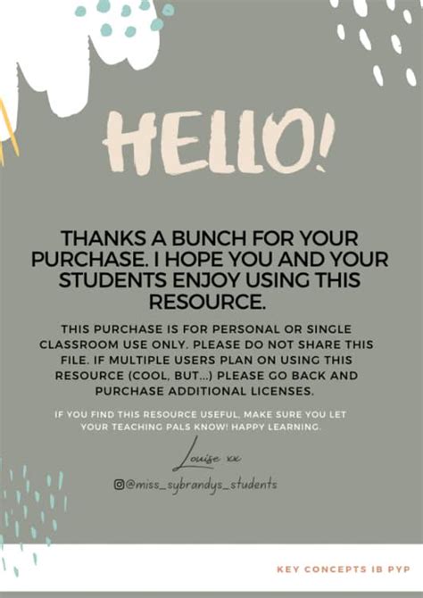 Boho Key Concepts Ib Pyp Display Keys By Louise Sybrandy Tpt