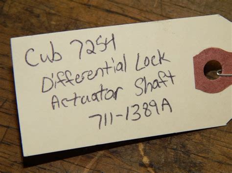Cub Cadet 7254 Differential Lock Actuator Shaft 711 1389a Adams Small Engine Llc