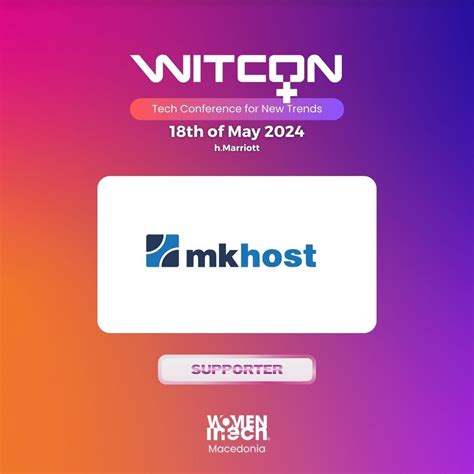 Women In Tech®macedonia On Linkedin Thank You Mkhost For Being Our Tech Supporter For Witcon This…