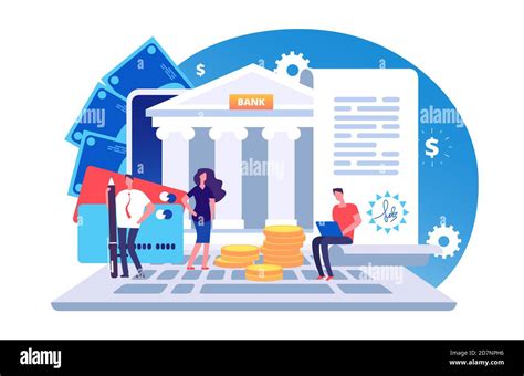 Online Bank Agreement Loan Contract Online Bill Payment Vector