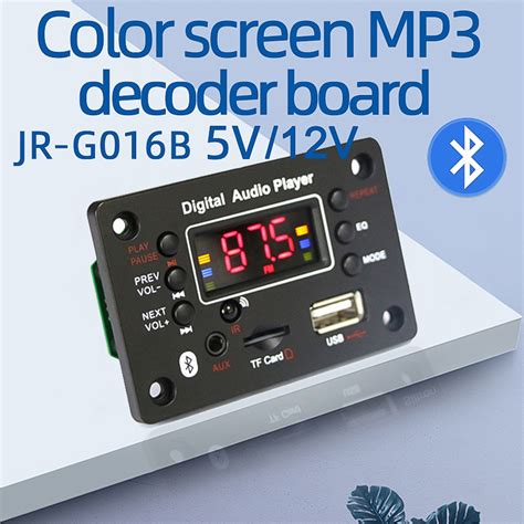 12v Không Dây Bluetooth 5 0 Mp3 Wma Decoder Board Âm Thanh Ô Tô Usb Tf Fm Radio Module Màn Hình
