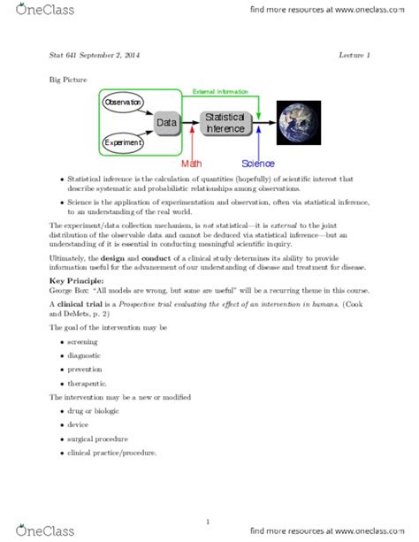 stat 641 lecture 1 641notes pdf oneclass