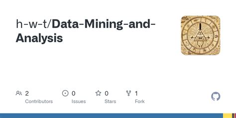 GitHub H W T Data Mining And Analysis