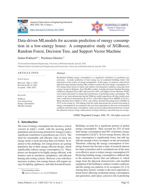 pdf data driven mlmodels for accurate prediction of energy consump