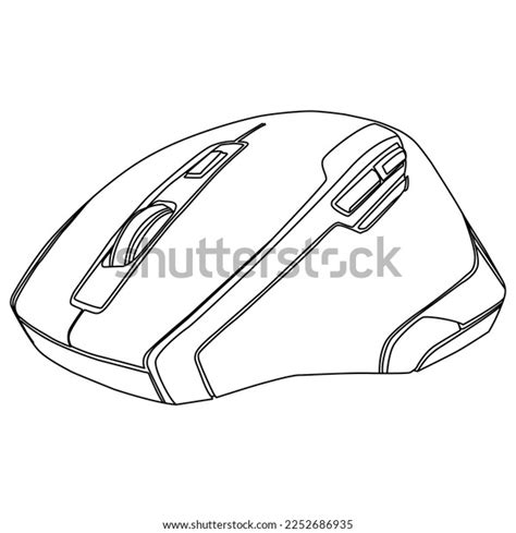 Vector Illustration Small Computer Mouse Black Stock Vector Royalty