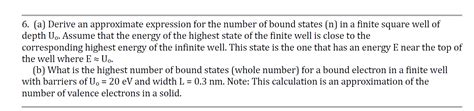 solved 6 a derive an approximate expression for the