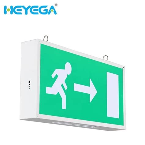 Buy 3w Emergency Power Supply Exit Sign Wall Mounted Fire Exit Lamp Iron Plastic Box Exit Sign