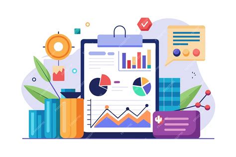 A Clipboard Displaying A Chart Is Positioned Next To A Variety Of Other Objects Financial