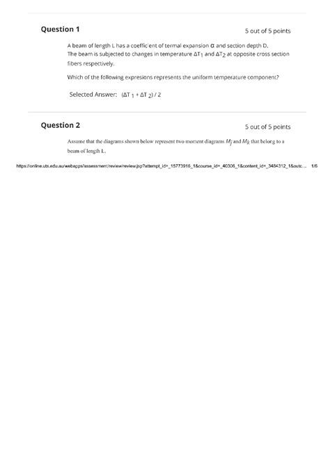 Structural Analysis Quiz 4b 048349 Studocu