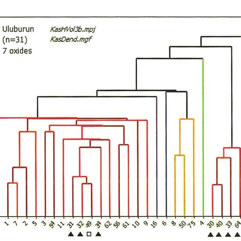 Dendrogram Showing The Differences In The Chemical Composition Of 31 Download Scientific