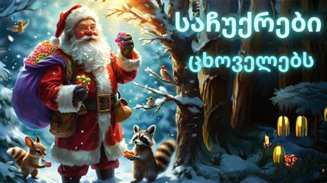 ზეიმი უღრან ტყეში ცხოველბთან თოვლის პაპა მოვიდა Youtube