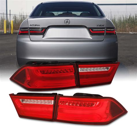 Akkon For 2004 2008 Acura Tsx Led Light Tube Tail Lights Rear Pair