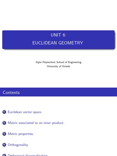 Unit6 Euclideansp Pdf Linear Subspace Euclidean Space