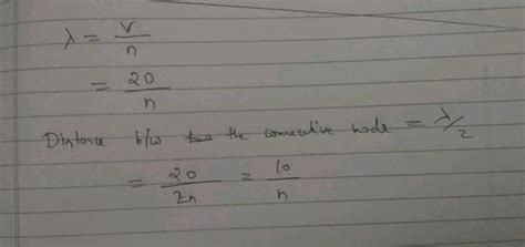 The Distance Between Two Consecutive Waves Is Given By