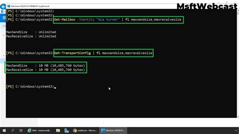 Configure Email Message Size Limits For A Mailbox In Exchange