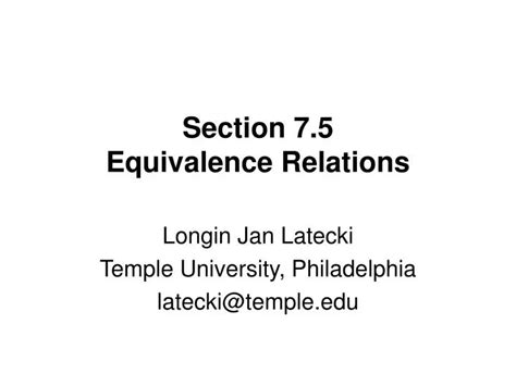 PPT Section 7 5 Equivalence Relations PowerPoint Presentation Free Download ID 307531