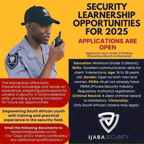 Start Your Journey In The Security Industry Ijaba Security Learnership 2025 Careertag