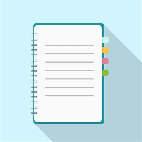 premium vector notepad with flat design spiral notepad illustration