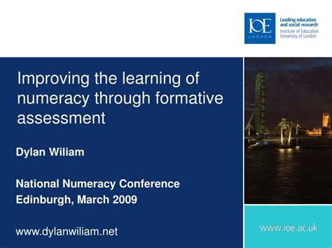 Ppt Improving The Learning Of Numeracy Through Formative Assessment Powerpoint Presentation