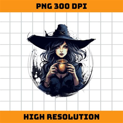 Witch With Coffee Png Design Inspire Uplift