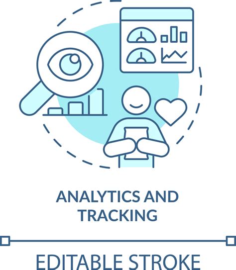 Analytics And Tracking Turquoise Concept Icon Customer Engagement Platform Feature Abstract